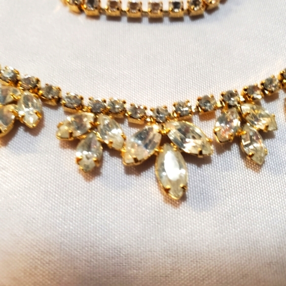 Monet | Jewelry | Monet Crystal Rhinestone Gold Jewelry Set Vintage ...
